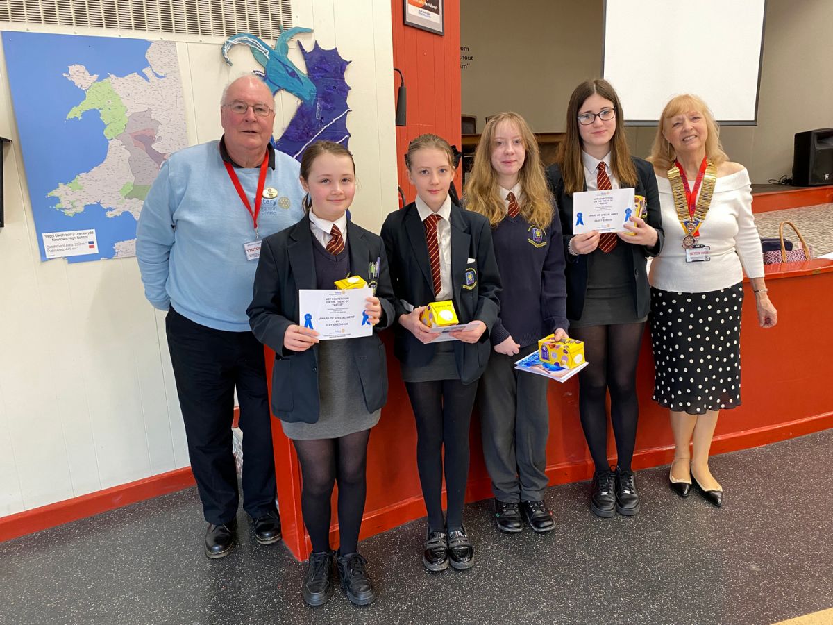 Art competition with four local schools - presentations - Rotary District